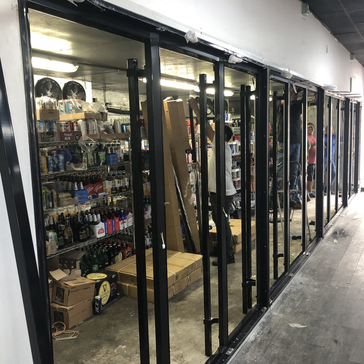 Walk in Cooler Heated Glass Door and shelving, PCD-01 – PaylessCoolers.com